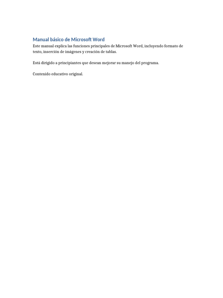 Manual Basico Word | PDF