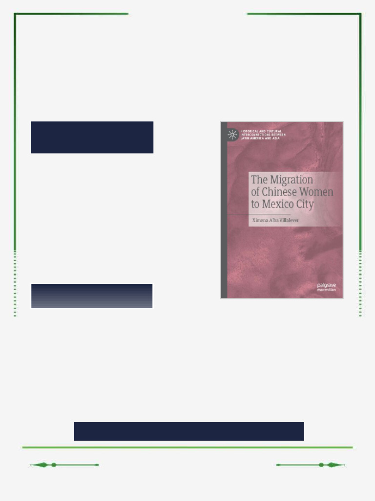 The Migration of Chinese Women to Mexico City Ximena Alba Villalever ebook fast open access ...