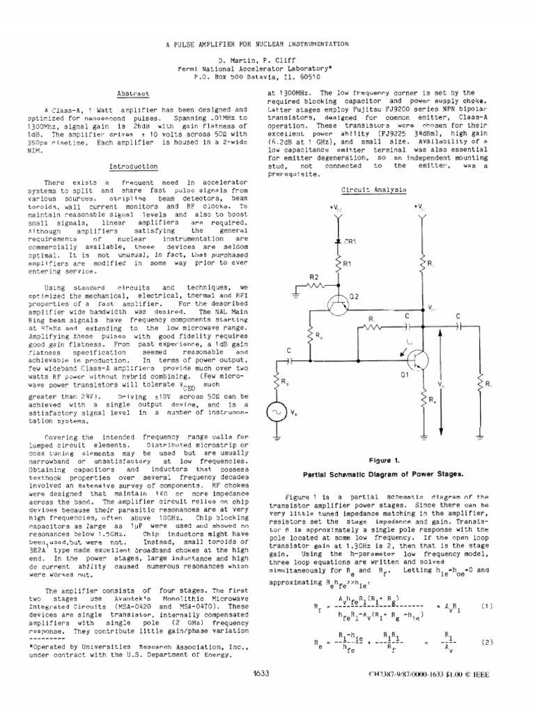 nuc bipolar amp example | PDF | Amplifier | Bipolar Junction Transistor