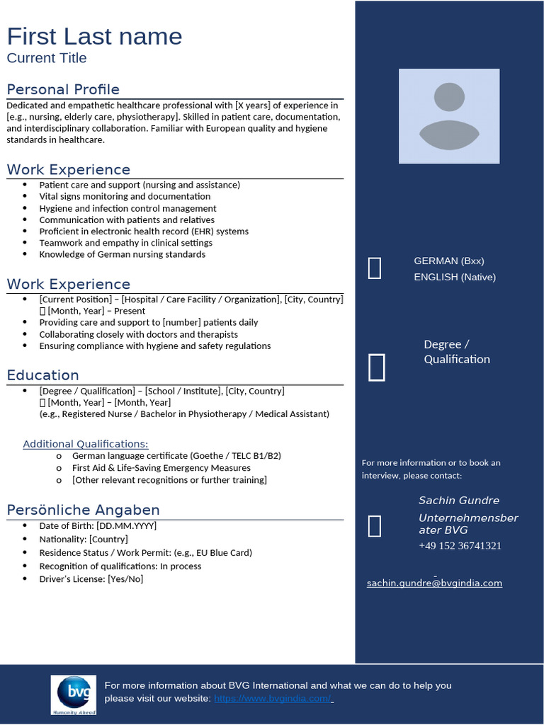 Healthcare Professional Profile Template | PDF | Nursing | Health Care