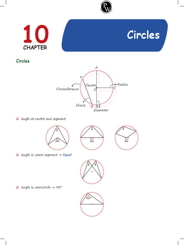 Understanding Circle Geometry Concepts | PDF | Circle | Perpendicular