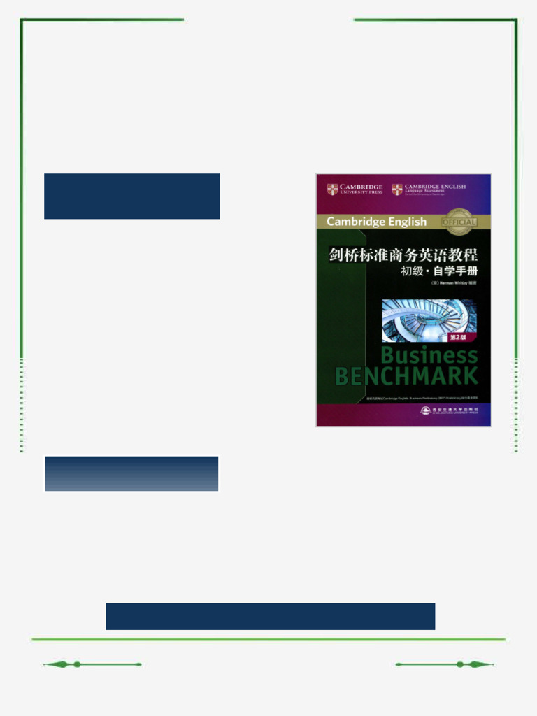 Business Benchmark 2nd Ed Pre intermediate to Intermediate Business ...
