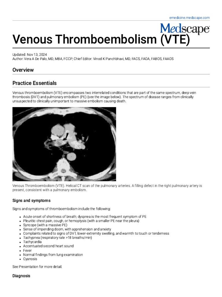 Emedicine.medscape.com Article 1267714-Print | PDF | Thrombosis ...