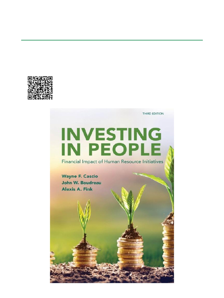Investing in People Financial Impact of Human Resource Initiatives ISBN ...