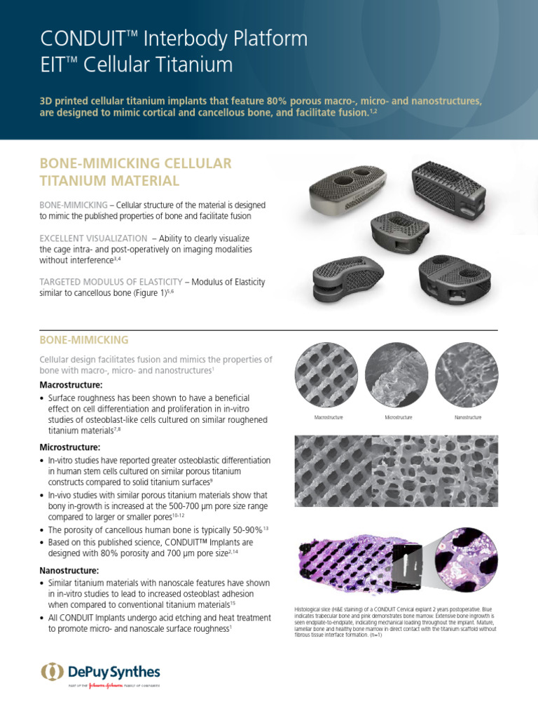 Bone-Mimicking Cellular Titanium Implants | PDF | Implant (Medicine) | Bone