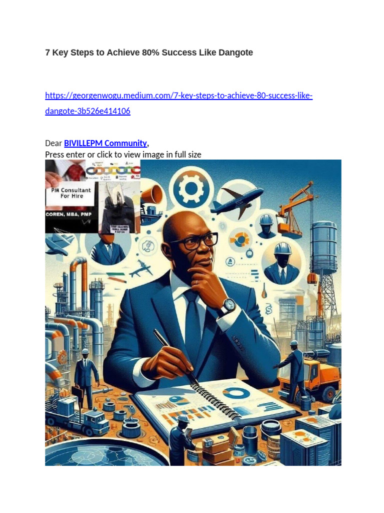 7 Steps to 80% Success Like Dangote | PDF