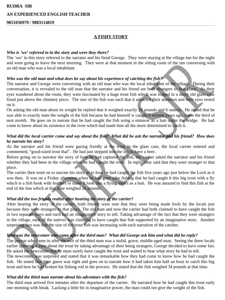 A Fishy Story | PDF
