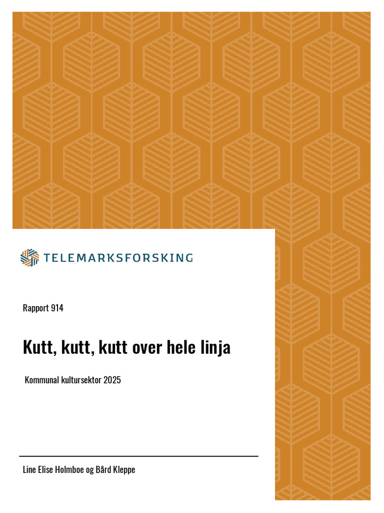 Kutt Kutt Kutt Over Hele Linja Kommunal Kultursektor 2025 | PDF