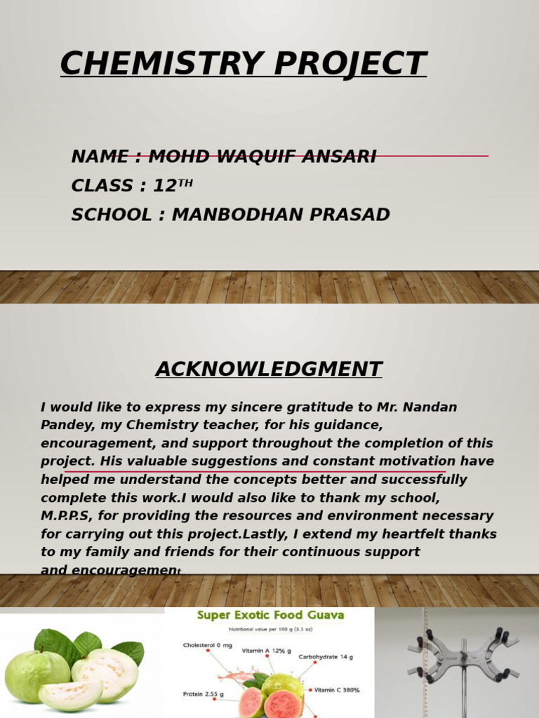 Chemistry Project | PDF