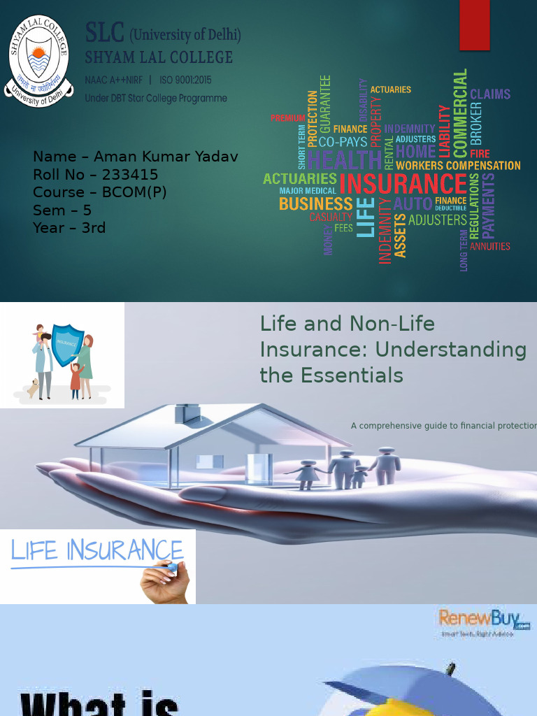 Life and Non Life Insurance Understanding the Essentials 2 | PDF ...