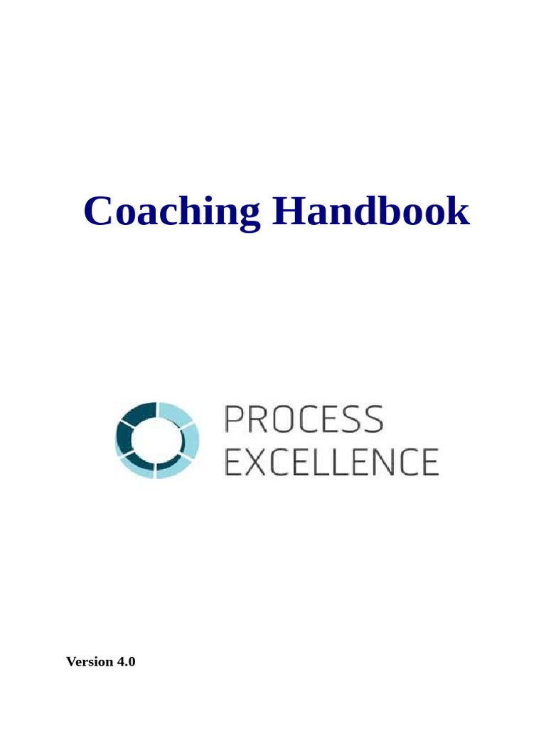 Coaching Handbook - V4.0 | PDF | Goal | Quantitative Research
