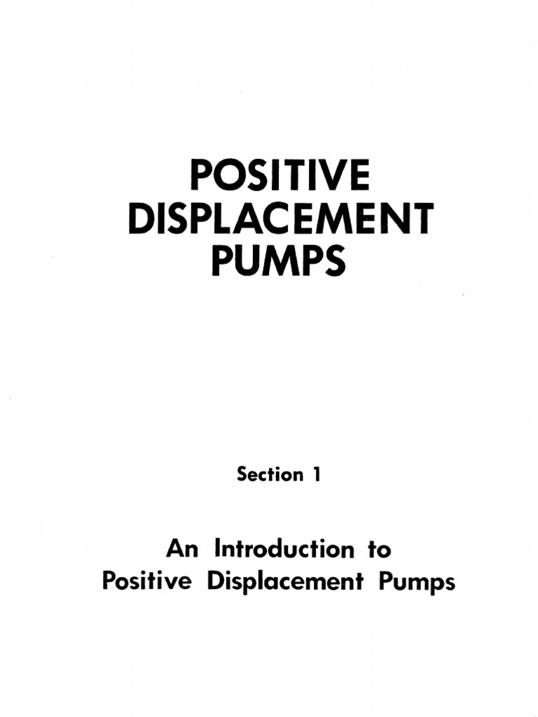 Unit-1 Positive Displacement Pumps | PDF