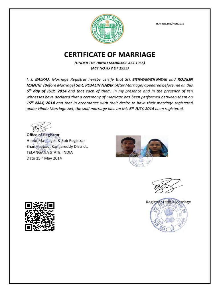 Certificate of Marriage_Didi (1) | PDF