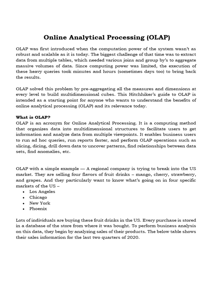 Olap Notes | PDF | Information Retrieval | Data