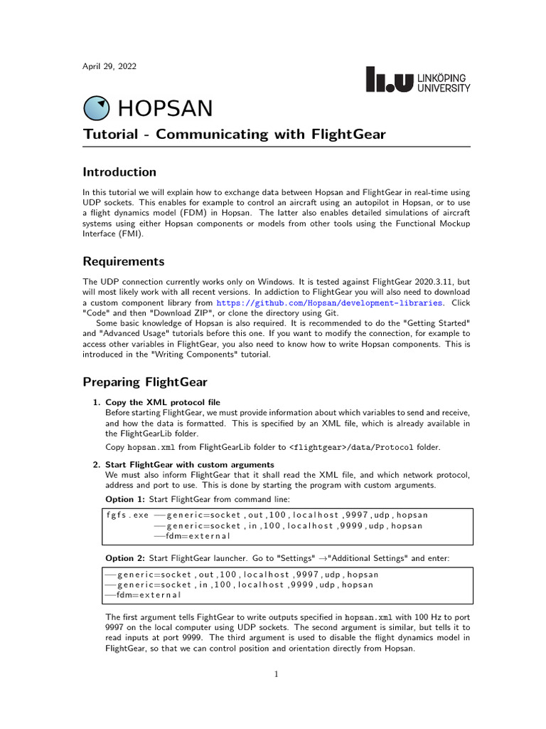 tutorial_flightgear | PDF | Computer File | Directory (Computing)