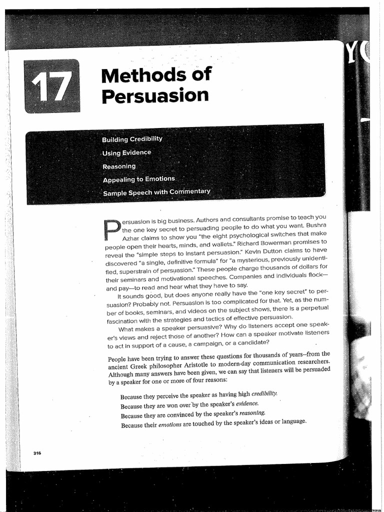 The Art of Public Speaking (2020) - Methods of Persuasion | PDF