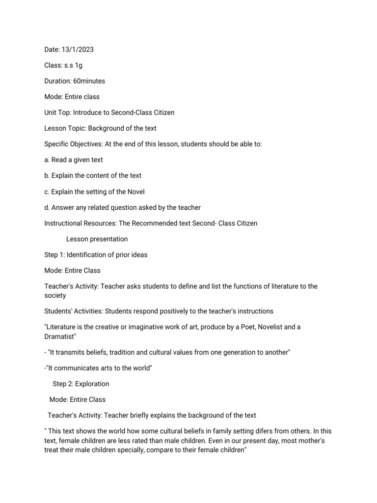 12370 Lesson Note(2) | PDF