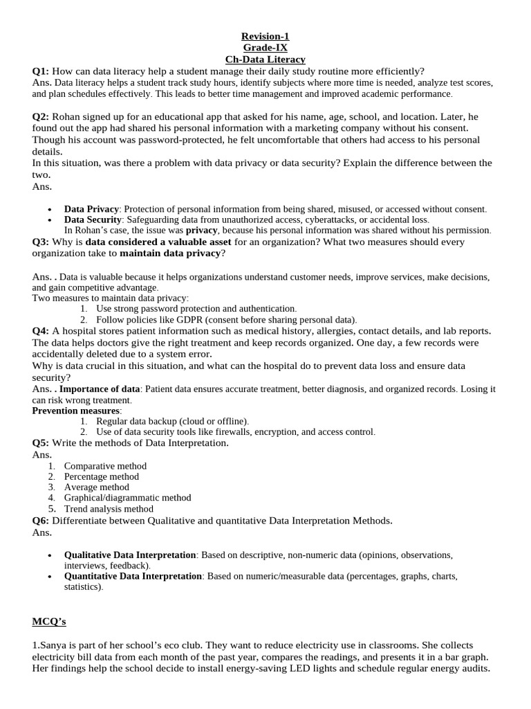 Data Literacy(Revision 1) | PDF | Data | Privacy