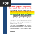 ARIBA Bank Account Input Guidelines | PDF | Banks | Service Industries