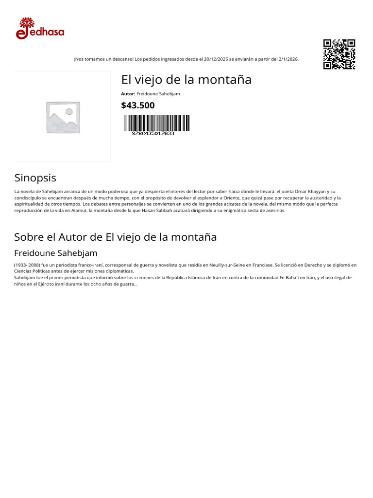 El viejo de la montaña: novela de Sahebjam | PDF