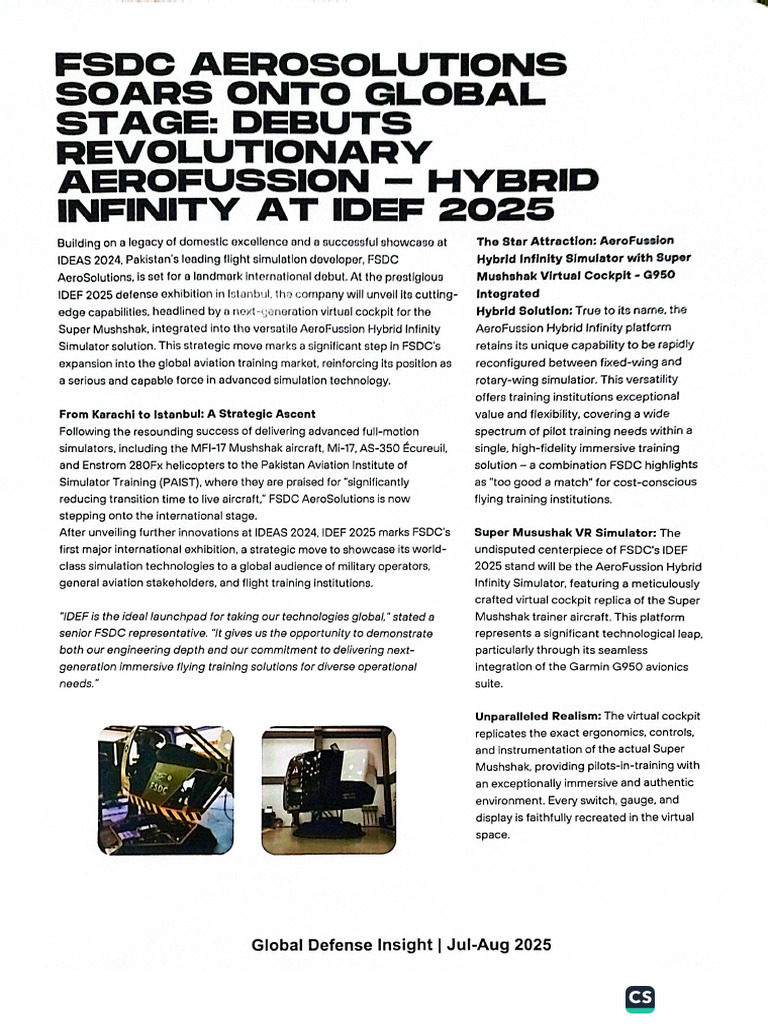 Global Defence Insight Magazine Article | PDF