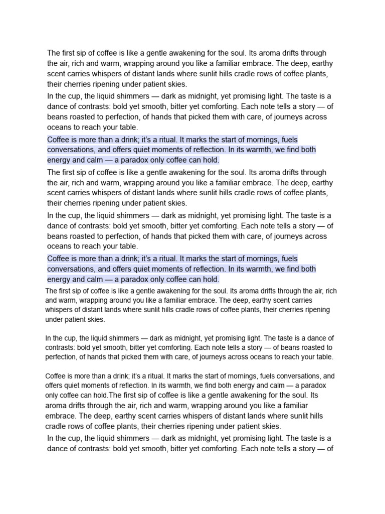 Cofffe. | PDF
