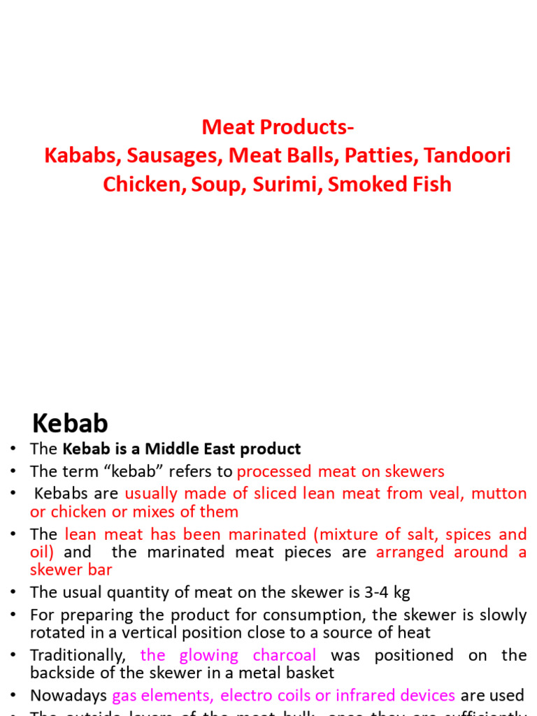 Meat Products Mark-up | PDF | Hamburgers | Ham