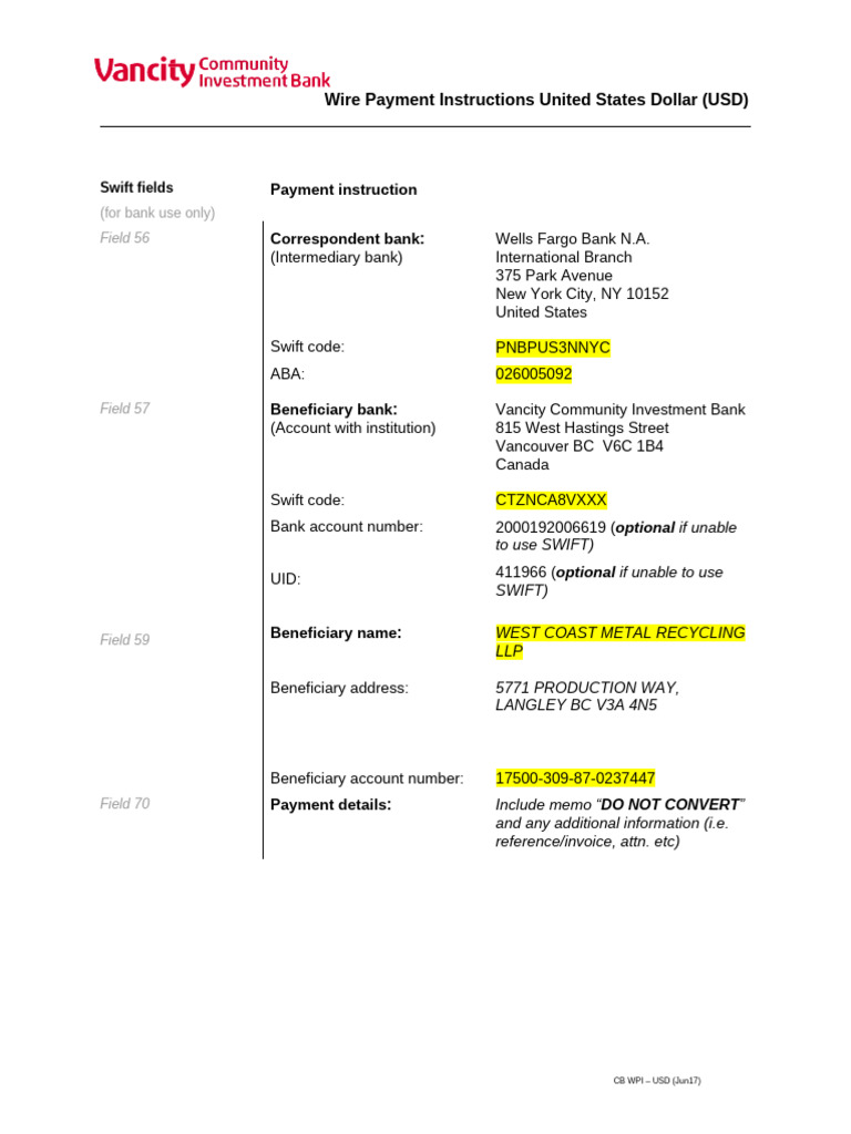 Vcib Usd Wires | PDF