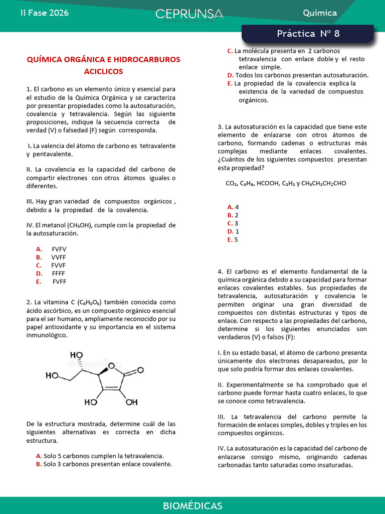 Química Orgánica: Propiedades del Carbono | PDF | Alcano | Enlace químico