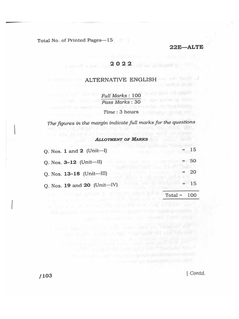 Alternative English 2022 | PDF