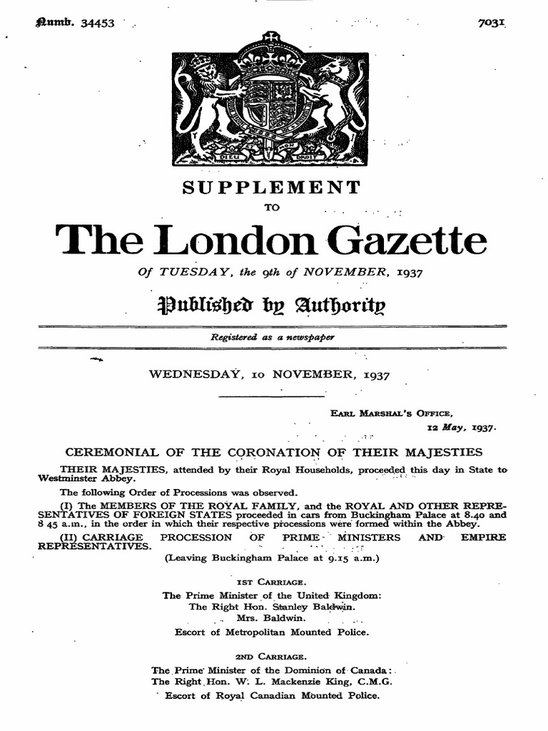 King George VI Coronation | PDF