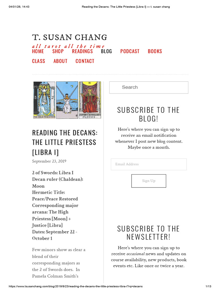 Little Priestess: Libra I Decan Insights | PDF | Justice | Crime & Violence