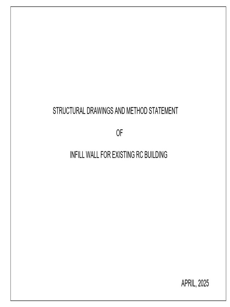 Infill Wall Structural Method Statement | PDF | Concrete | Building ...