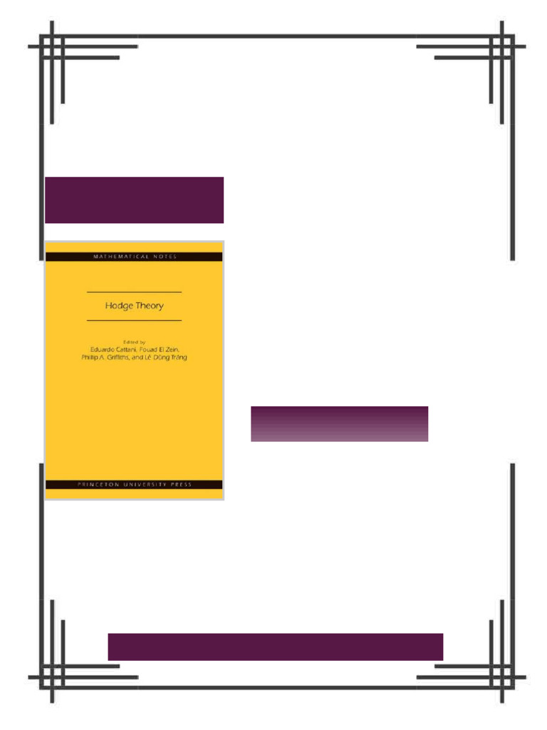 Hodge Theory 1st Edition Eduardo Cattani ebook pro digital version ...