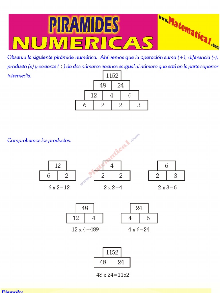 2 Piramides Numericas y Operaciones Combinadas