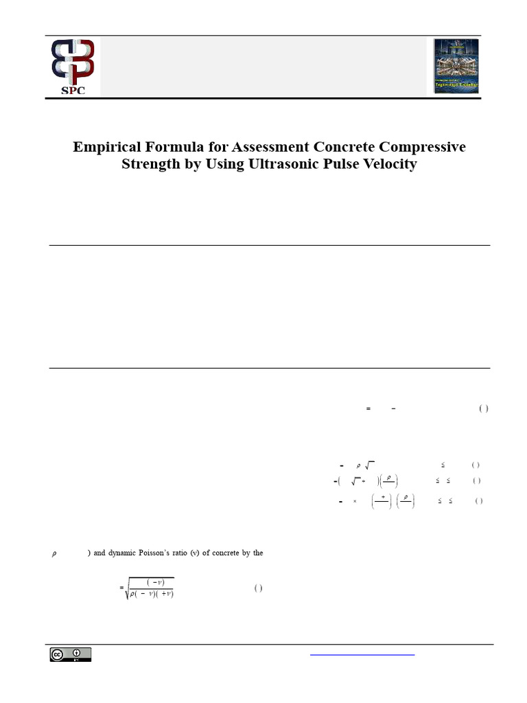 Empirical Formula for Concrete Strength Assessment | PDF | Concrete ...