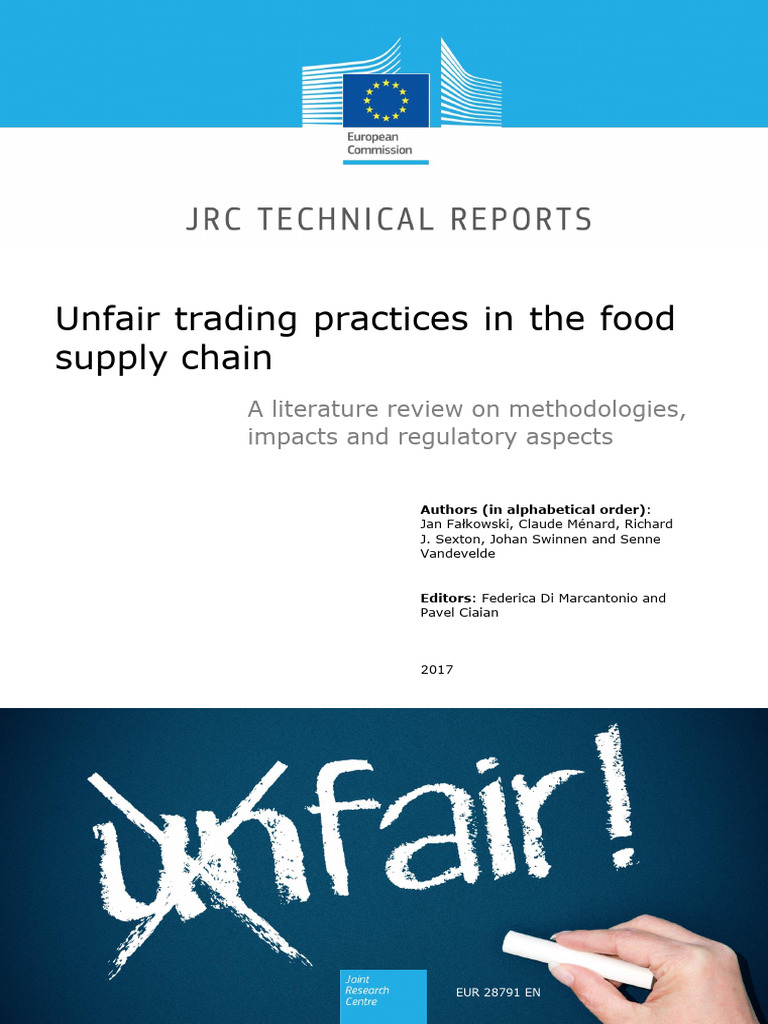 Jrc Report Utps Final | PDF | Supply Chain | Market (Economics)