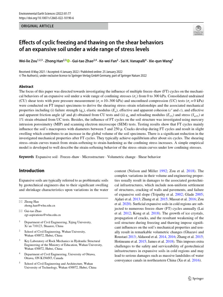 2022_Effects of Cyclic Freezing and Thawing on the Shear Behaviors of ...