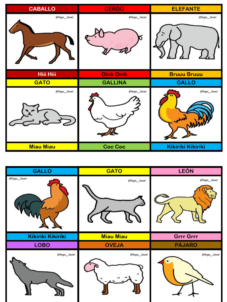 Onomatopeyas Animales | PDF