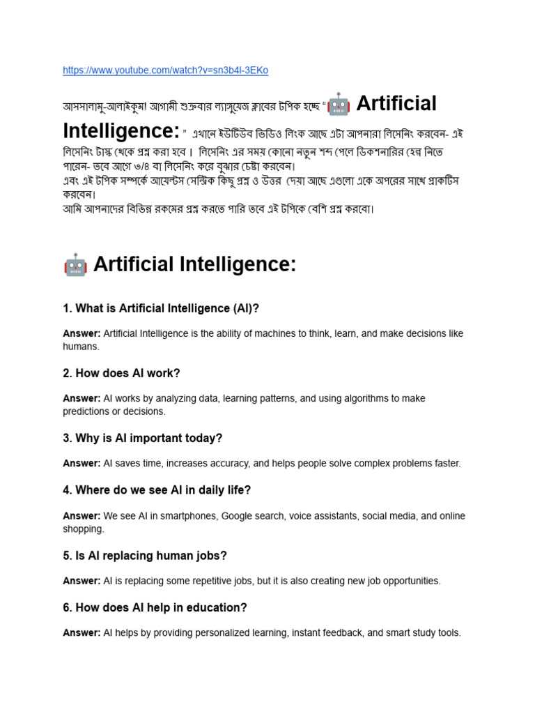 Artificial Intelligence | PDF | Artificial Intelligence | Intelligence (AI) & Semantics