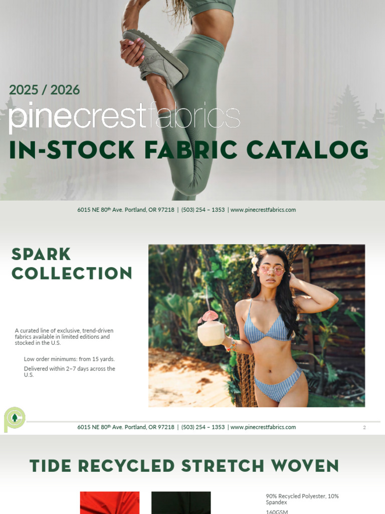 Eco-Friendly Fabric Catalog 2025-2026 | PDF | Textiles | Swimsuit
