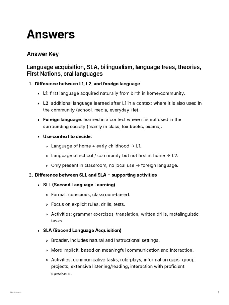 FInal Exam Study | PDF | Second Language | Grammatical Gender