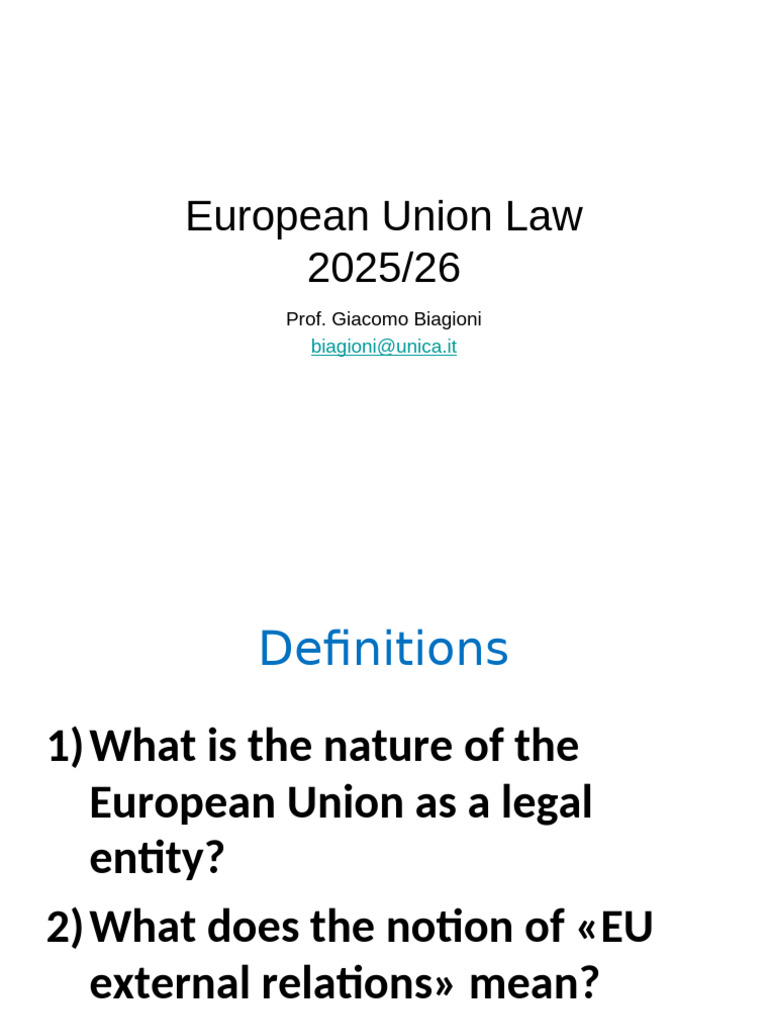 Slide 1 | PDF | European Union | International Law