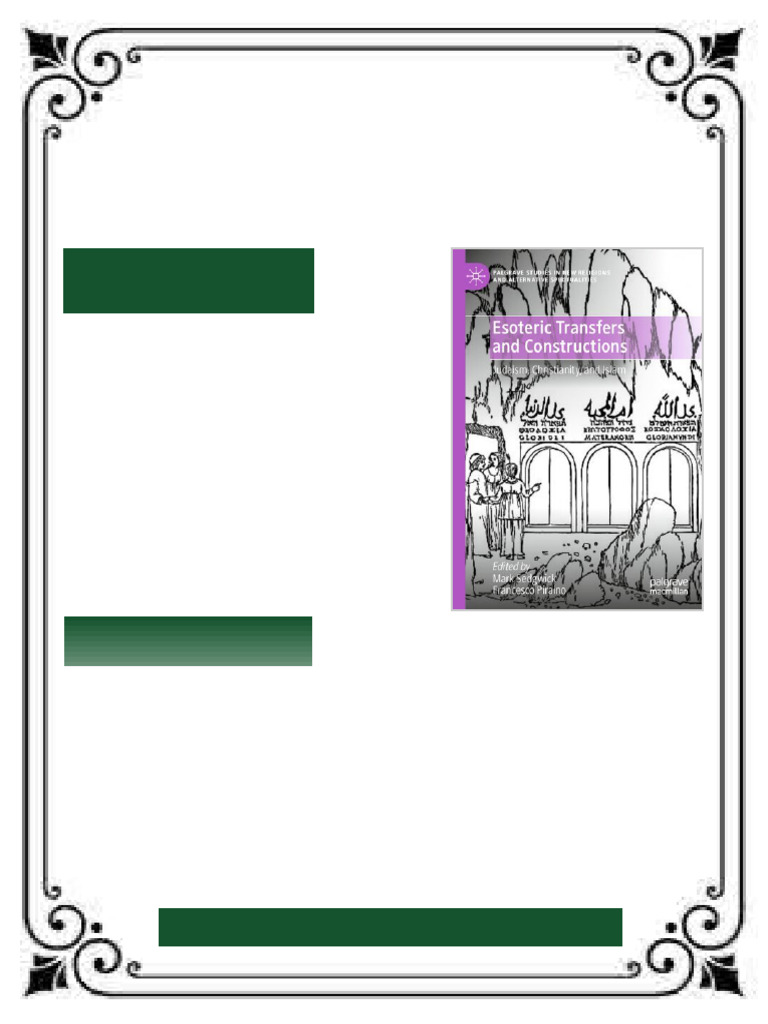 Esoteric transfers and constructions: Judaism, Christianity, and Islam ...