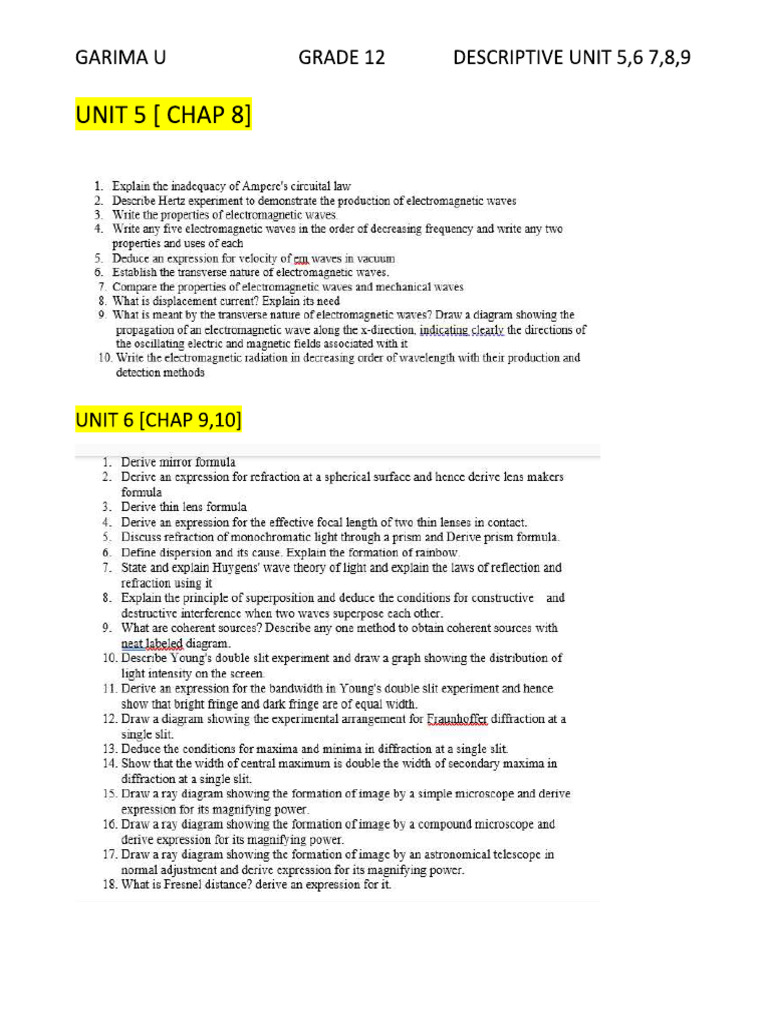 Book 2 +Em Waves Descriptive Ques | PDF