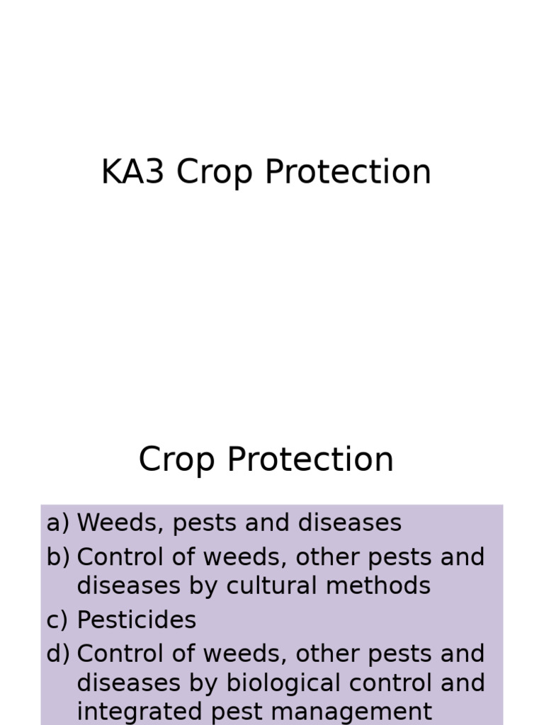3) Crop Protection | PDF | Biological Pest Control | Weed