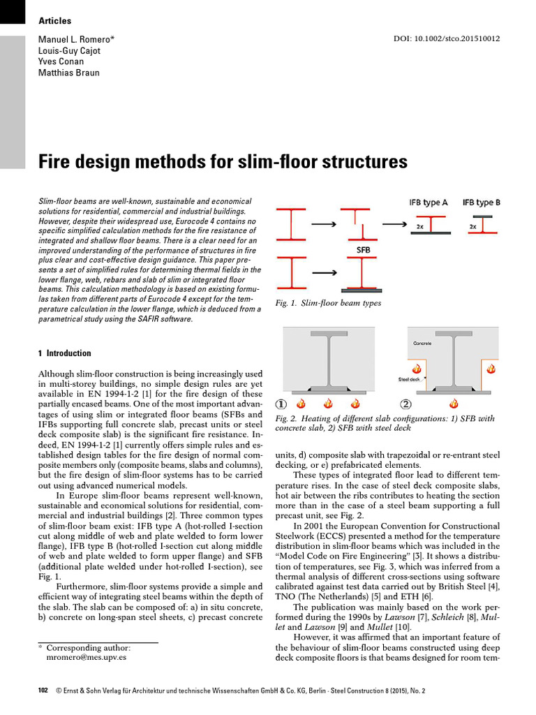 Fire Design for Slim-Floor Beams | PDF | Beam (Structure) | Concrete
