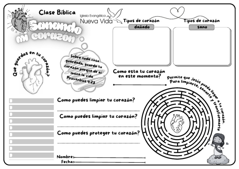 Documento A4 Horizontal Carta de Amor San Valentín Floral Sencilla ...