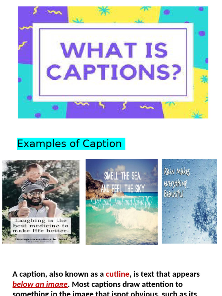 Effective Caption Writing Techniques | PDF | English Grammar | Human ...