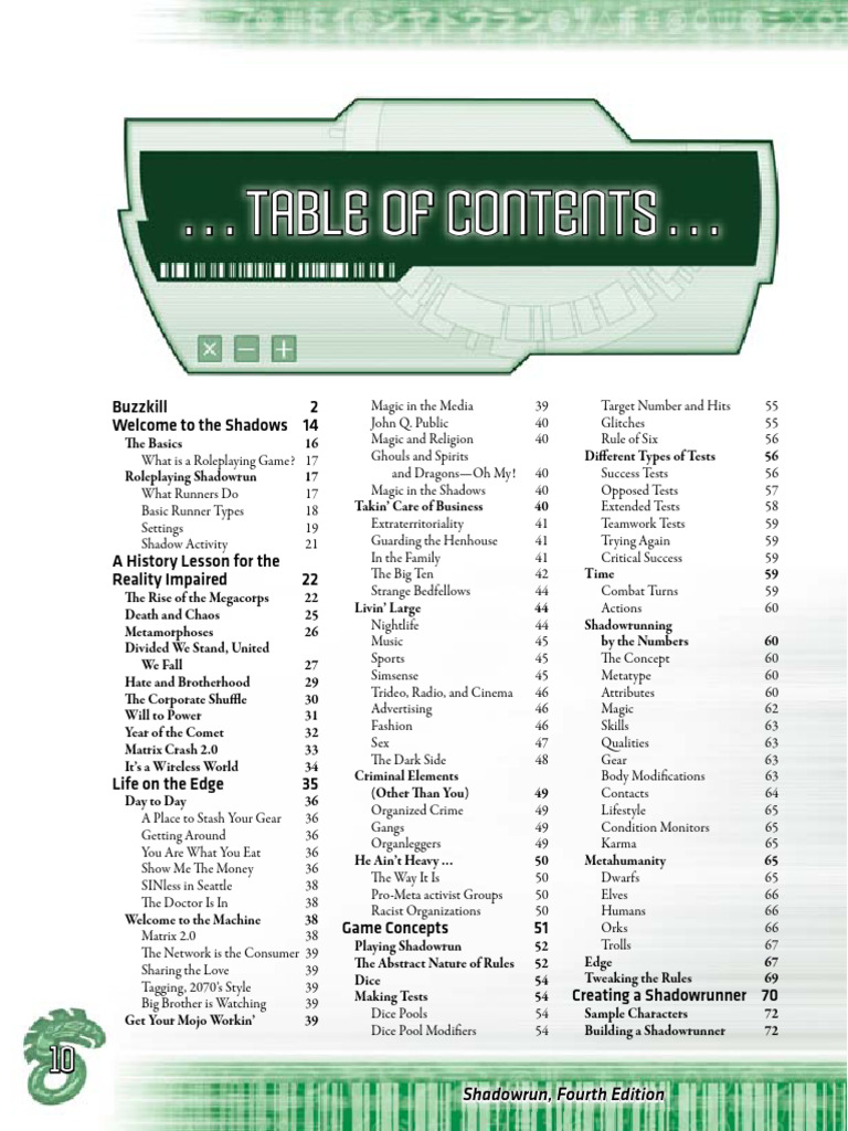 Shadowrun 4th Edition Overview Guide | PDF